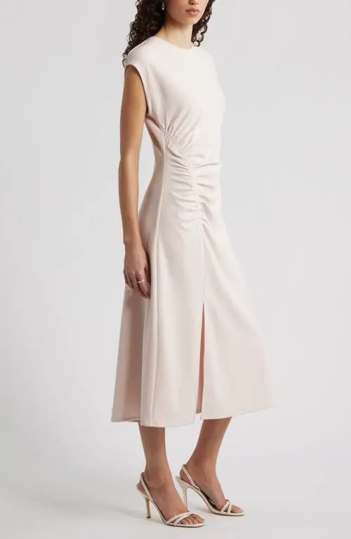Nordstrom Side Ruched Knit Midi Dress - Pink Wisp