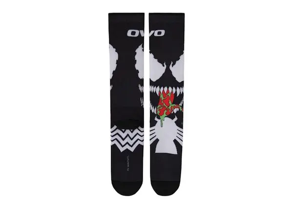 OVO Marvel Venom Crew Socks - Black