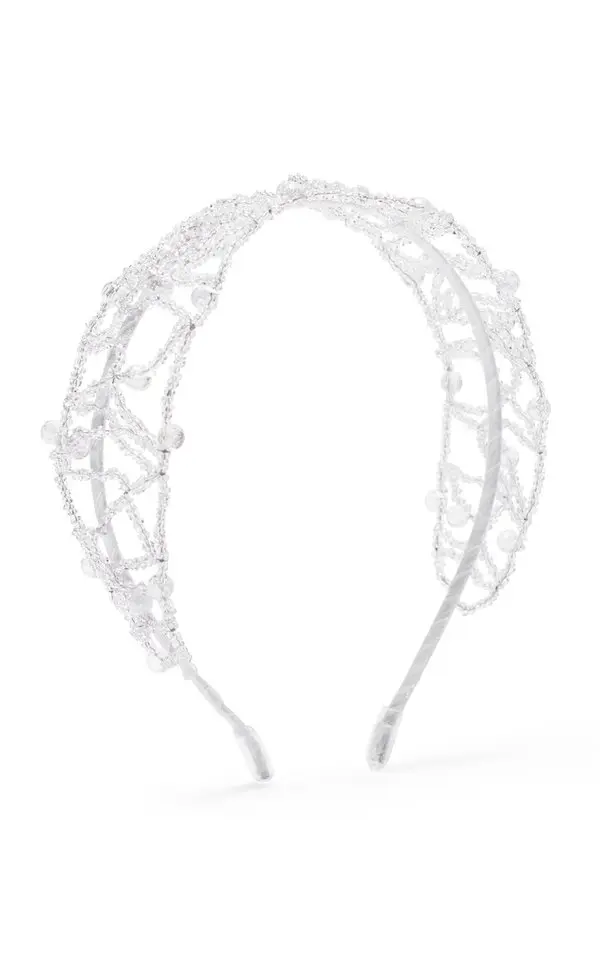 Emm Kuo Crystal-embellished Headband - Clear