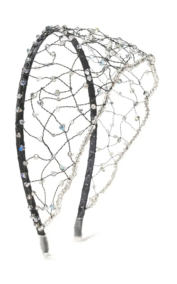 Emm Kuo Crystal-embellished Headband - Grey