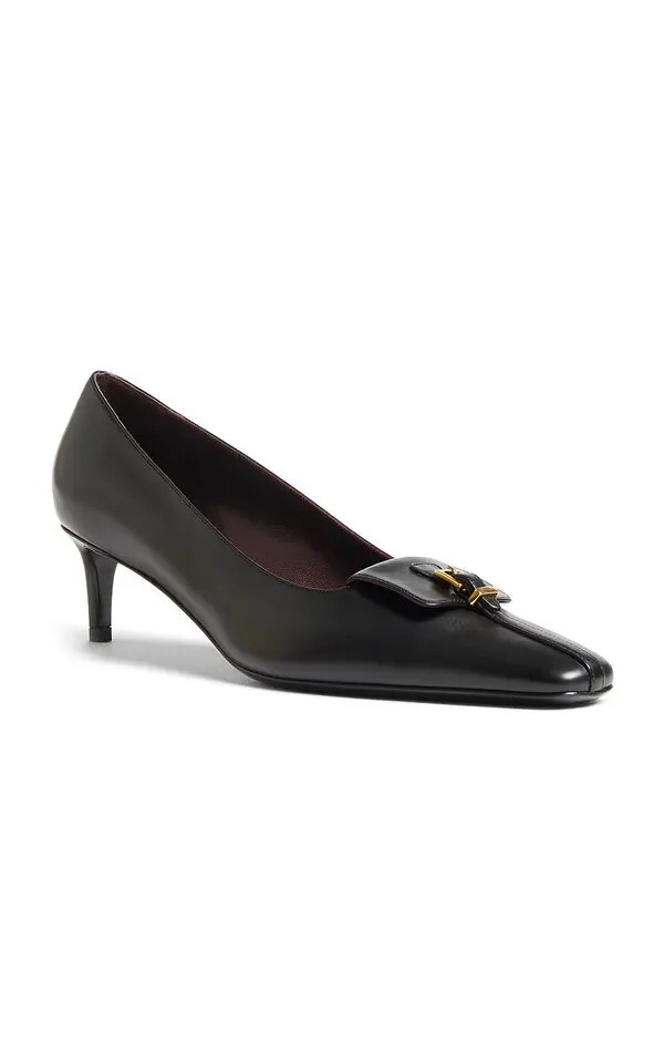 Khaite Celia Leather Pumps - Black