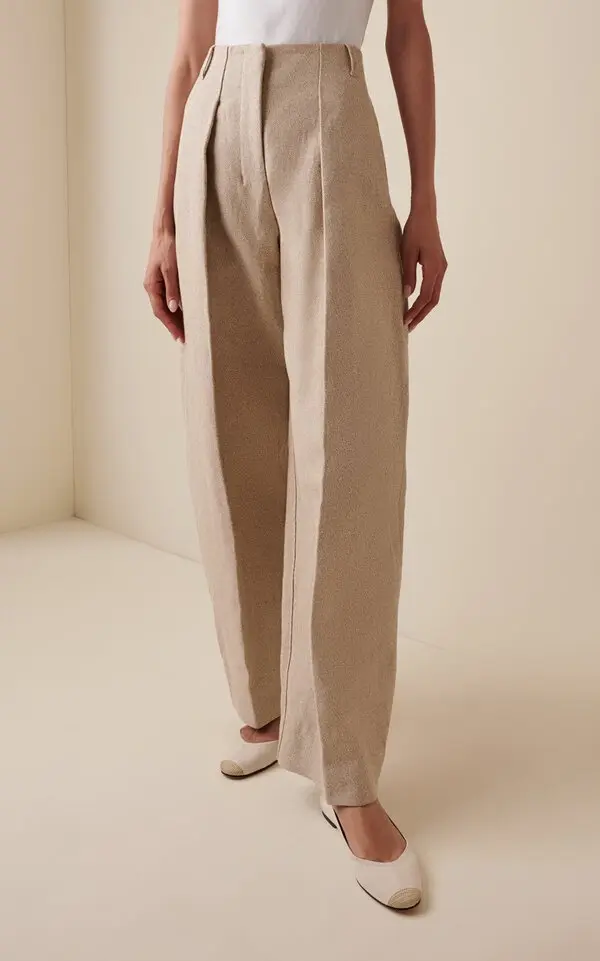 Jacquemus The Ovalo Cotton Trousers - Neutral