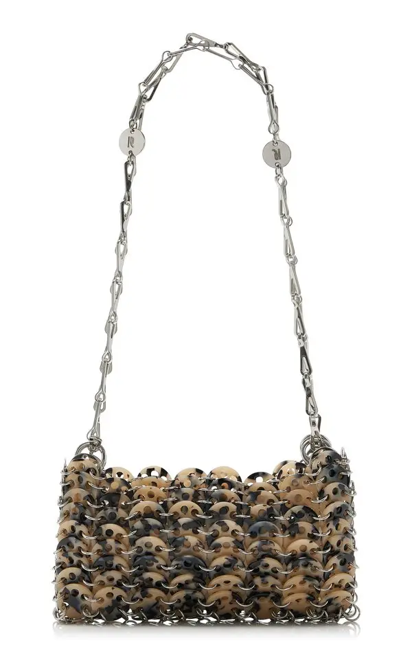 Rabanne 1969 Nano Paillette Shoulder Bag - Silver