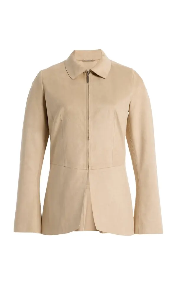 Alexis Shawn Faux Suede Jacket - Neutral