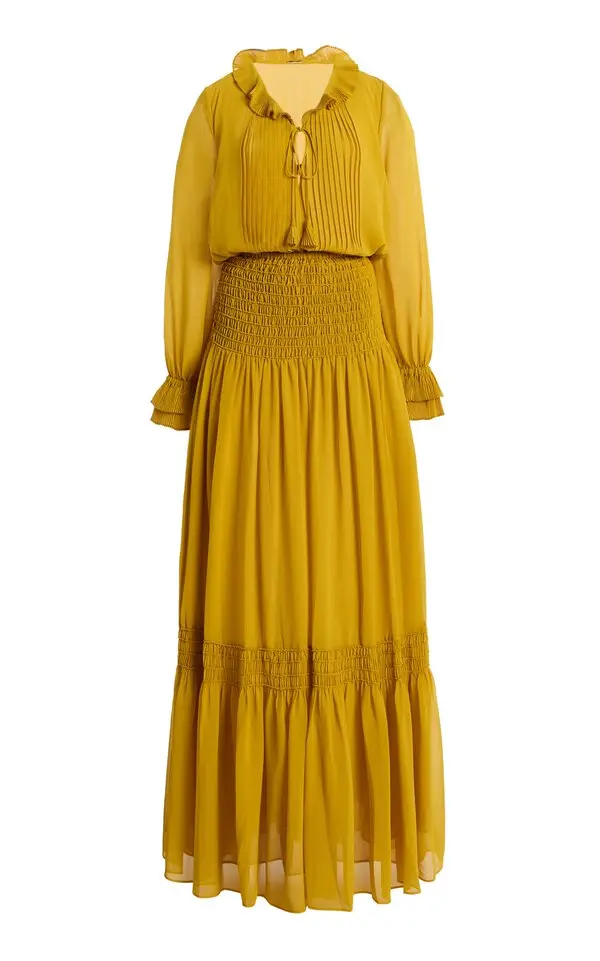 Alexis Tabitha Shirred Maxi Dress - Yellow