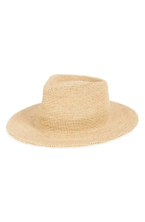 Lack Of Color Crochet Raffia Fedora - Natural