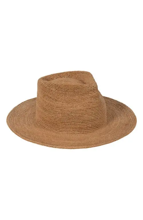 Lack Of Color Crochet Raffia Fedora - Tan