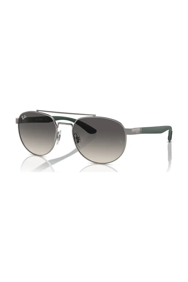 Ray-ban Sunglasses With Metal Full Rim Frame And Gradient Lens - Grey