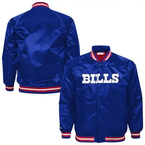 Mitchell & Ness Youth Buffalo Bills Lightweight Full-snap Satin Jacket - Royal