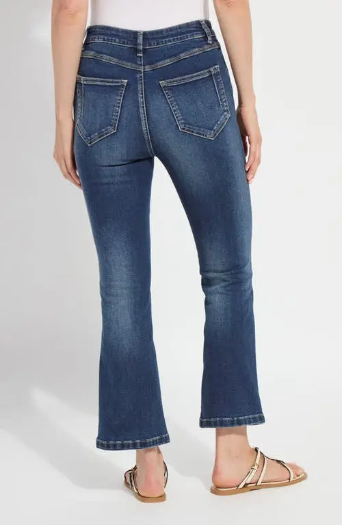 Lyssé Estelle Pull-on Flare Ankle Jeans - Dark Mid Wash