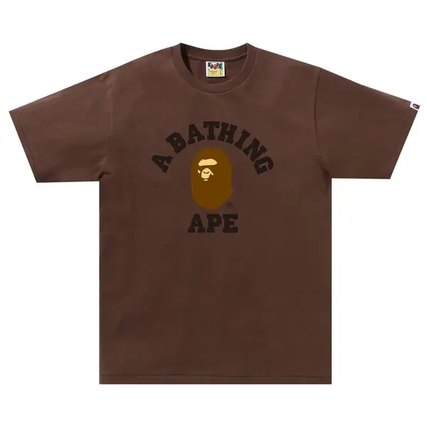 A BATHING APE College Tee - Brown