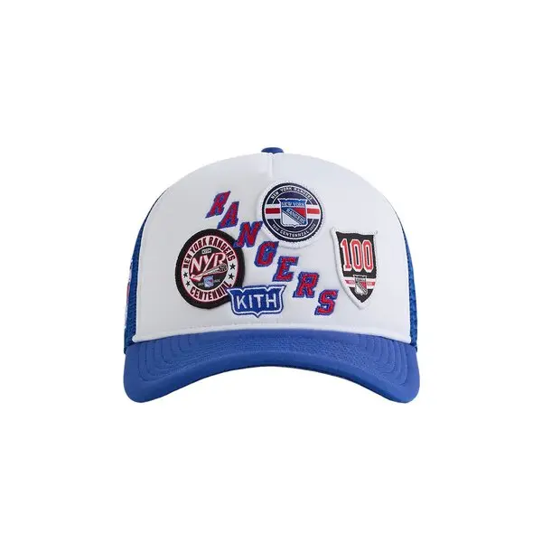 Kith X New Era New York Rangers Trucker Cap - White