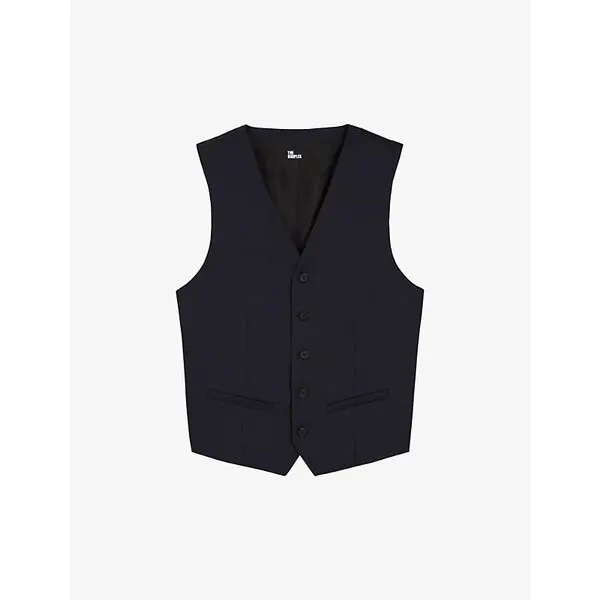 The Kooples Tailored V-neck Wool Waistcoat - Nav03