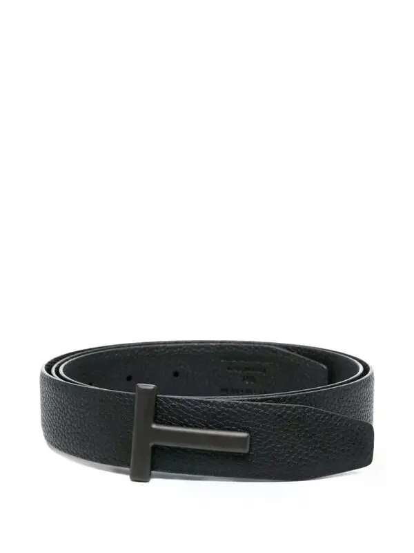 TOM FORD Logo-buckle Leather Belt - Black