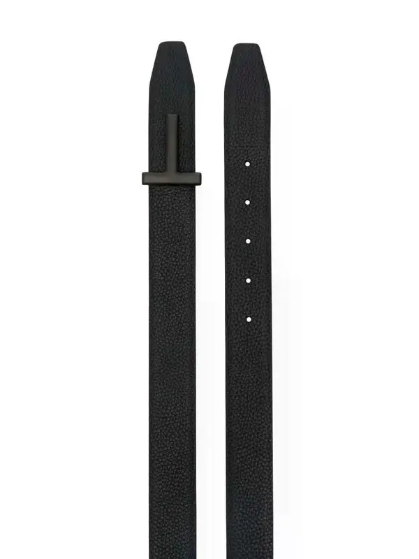 TOM FORD Logo-buckle Leather Belt - Black