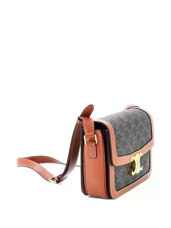 Celine Triomphe Coated Canvas Medium Shoulder Bag