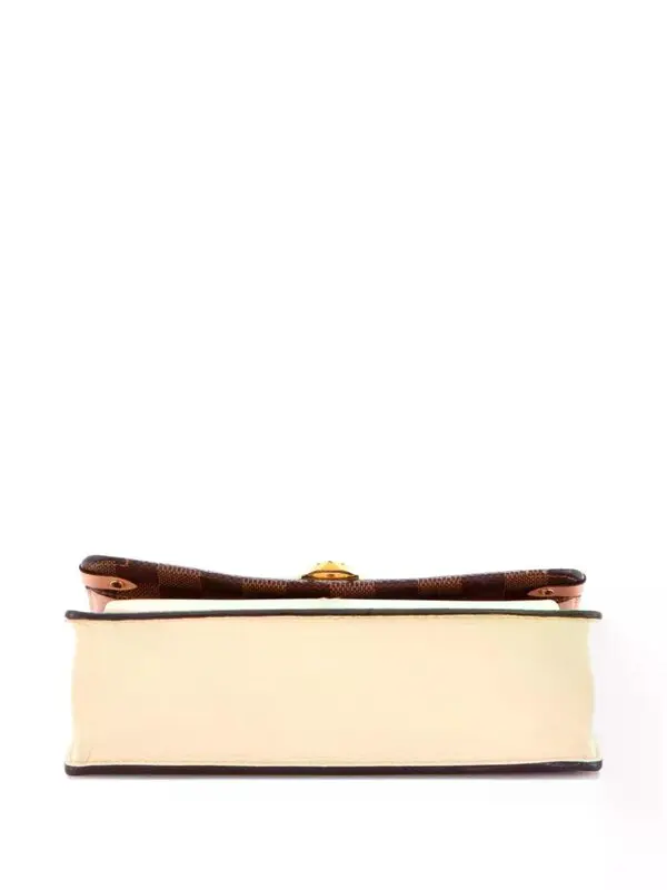 LOUIS VUITTON Vavin Chain Wallet Nm Damier With Leather Crossbody Bag - Brown