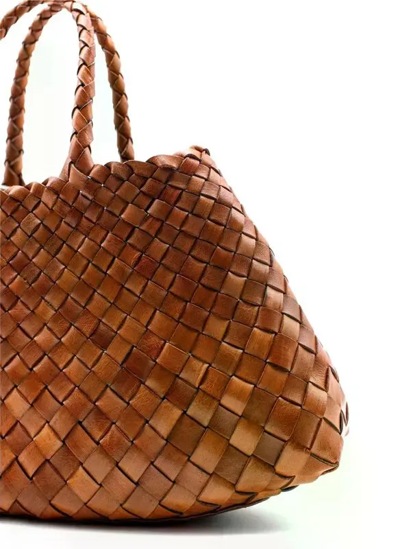 Dragon Diffusion Small Santa Croce Woven Tote Bag - Brown
