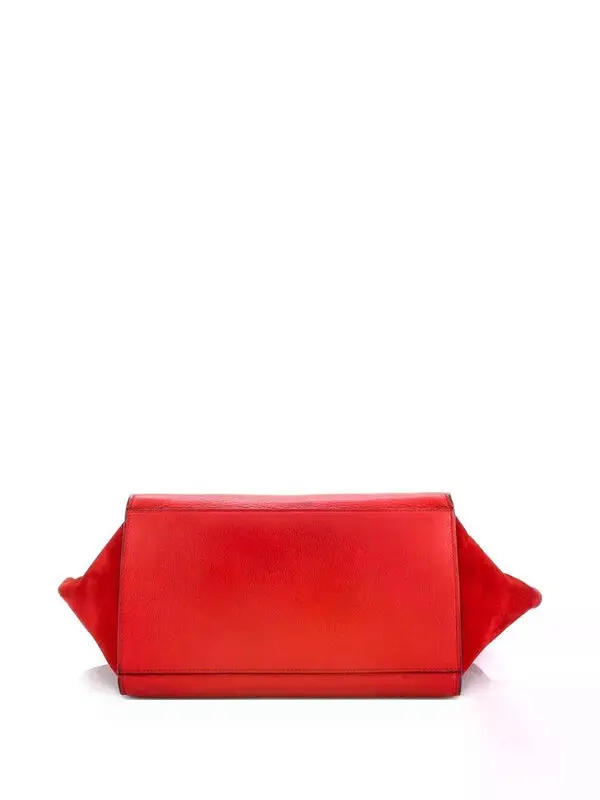 Celine Trapeze Bag Leather Small Satchel - Red
