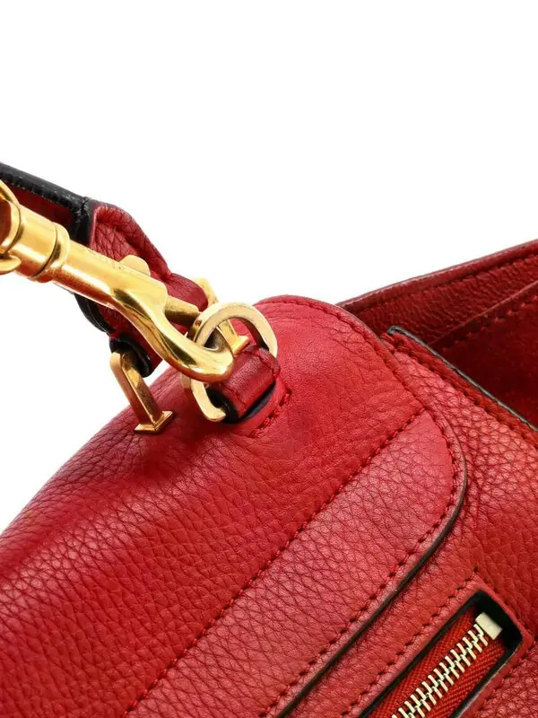 Celine Trapeze Bag Leather Small Satchel - Red