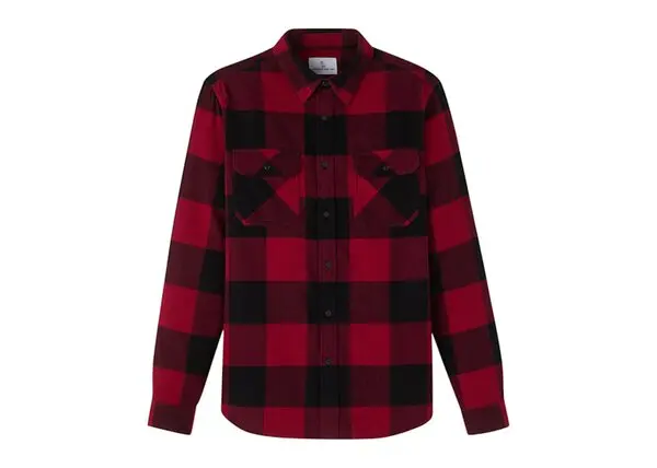 OVO Plaid Flannel Shirt - Deep Red