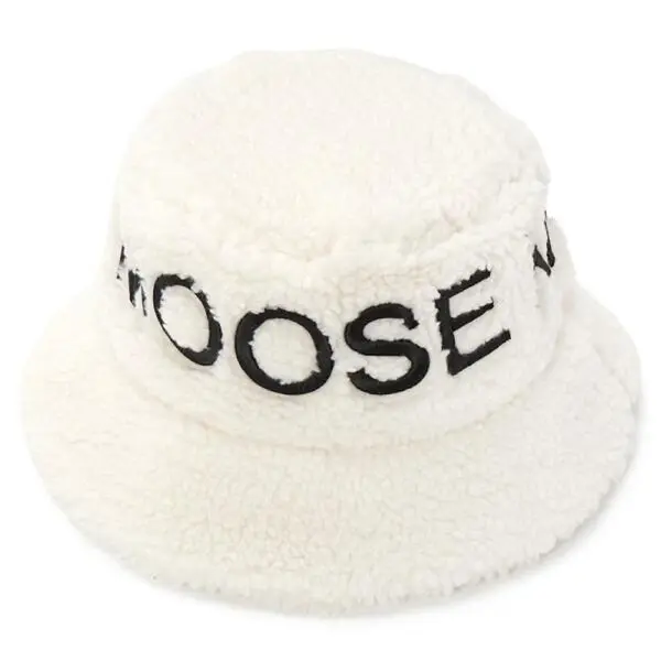 Moose Knuckles Logo Embroidered Bucket Hat - White/black