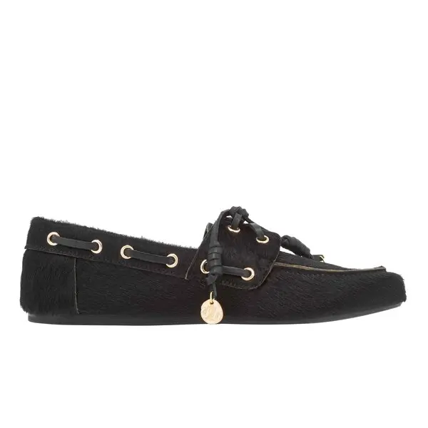ANCIENT GREEK SANDALS Pliaria Boat Shoe - Black