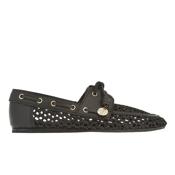 ANCIENT GREEK SANDALS Pliaria Boat Shoe - Black