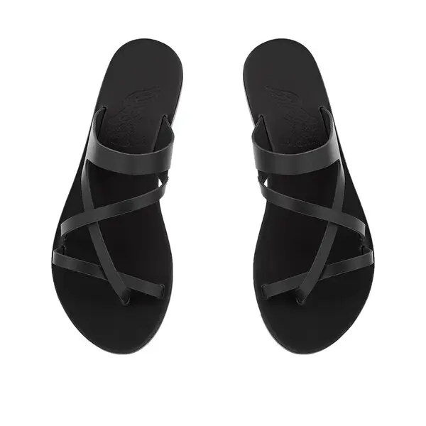 ANCIENT GREEK SANDALS Daria Flat Sandals - Black