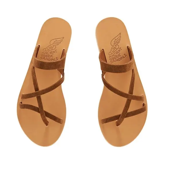 ANCIENT GREEK SANDALS Daria Flat Sandals - Rust