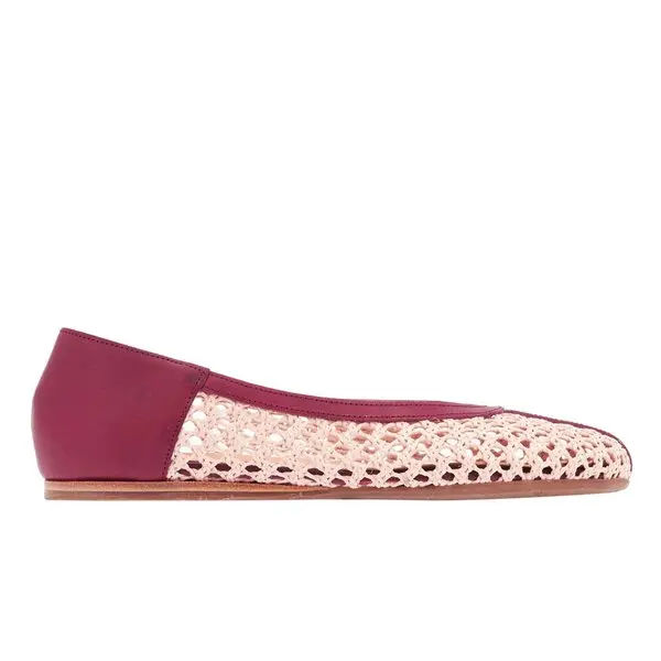 ANCIENT GREEK SANDALS Aeropi Raffia Ballet Flats - Nude