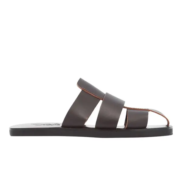 ANCIENT GREEK SANDALS Andreas Leather Slides - T-moro