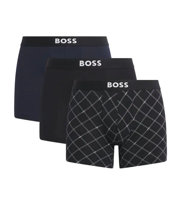 BOSS Stretch-organic Cotton Trunks - Black