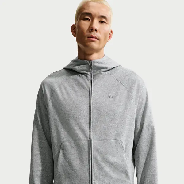 Nike Dri-fit Uv Protection Full-zip Performance Hoodie - Grey