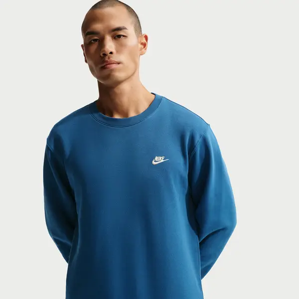Nike Club Fleece Crew - Blue