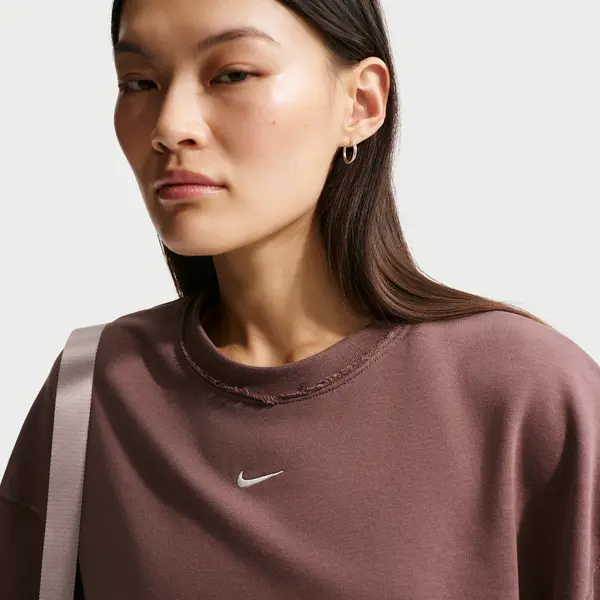Nike Sportswear Chill Terry Oversized French Terry Crew-neck Sweatshirt - Purple
