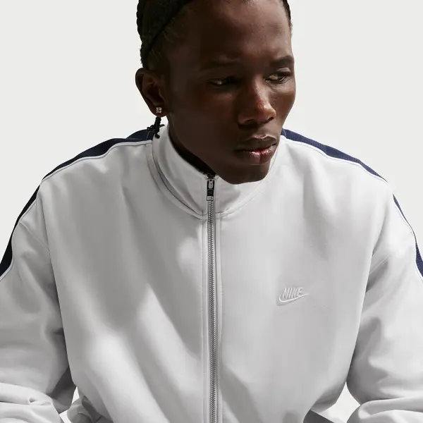 Nike Sportswear Club Oversized Knit Track Jacket - Grey - 32% Off