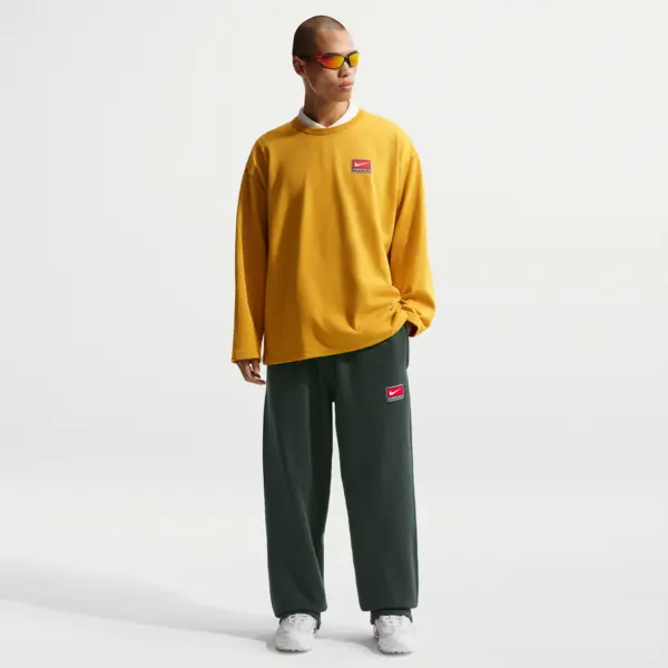 Nike Solo Swoosh Fleece Open-hem Pants - Green