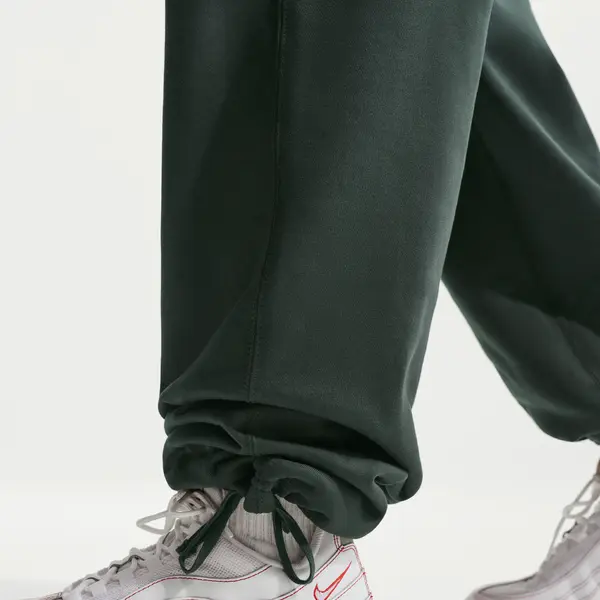 Nike Solo Swoosh Fleece Open-hem Pants - Green