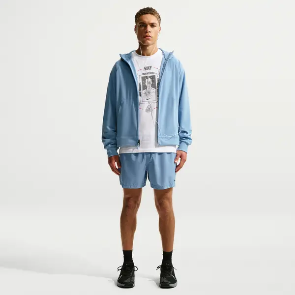 Nike Nanoknit Dri-fit Uv Protection Full-zip Performance Hoodie - Blue