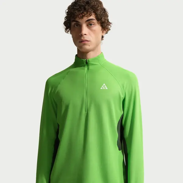 Nike Dri-fit Mid-layer 1/4-zip Trail Running Top - Green