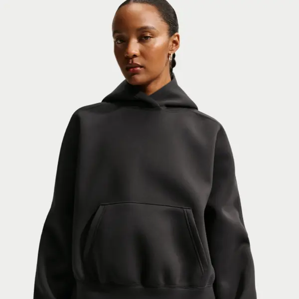 Nike Pregame Fleece Oversized Pullover Hoodie - Black