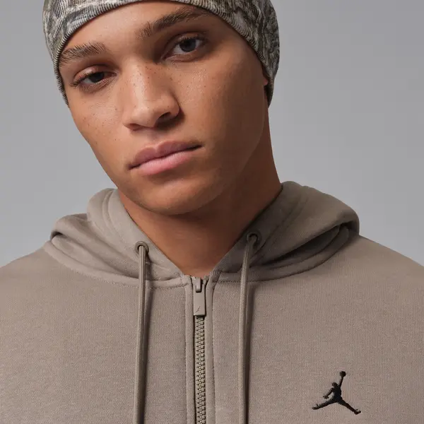 JORDAN Brooklyn Fleece Oversized Full-zip Hoodie - Grey