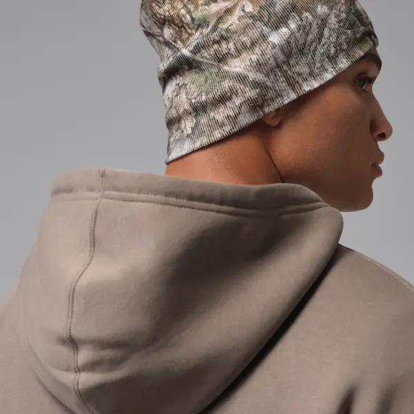 JORDAN Brooklyn Fleece Oversized Full-zip Hoodie - Grey