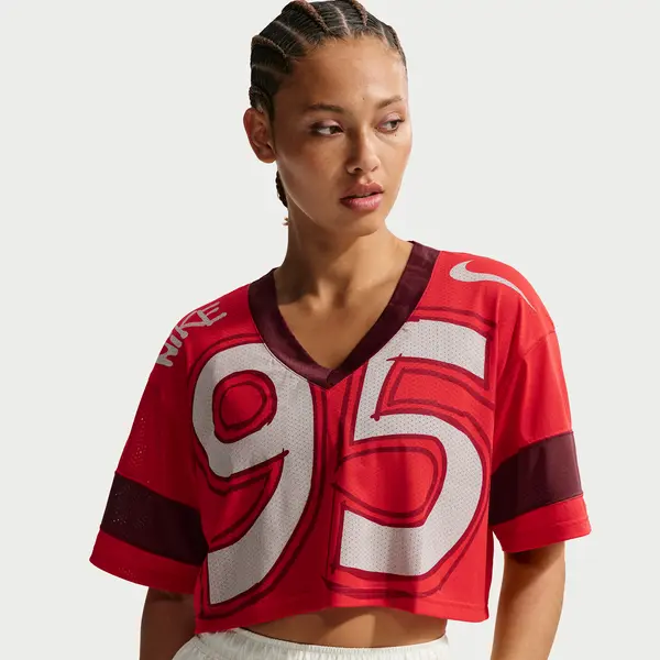 Nike Sportswear Oversized Cropped Jersey - Red