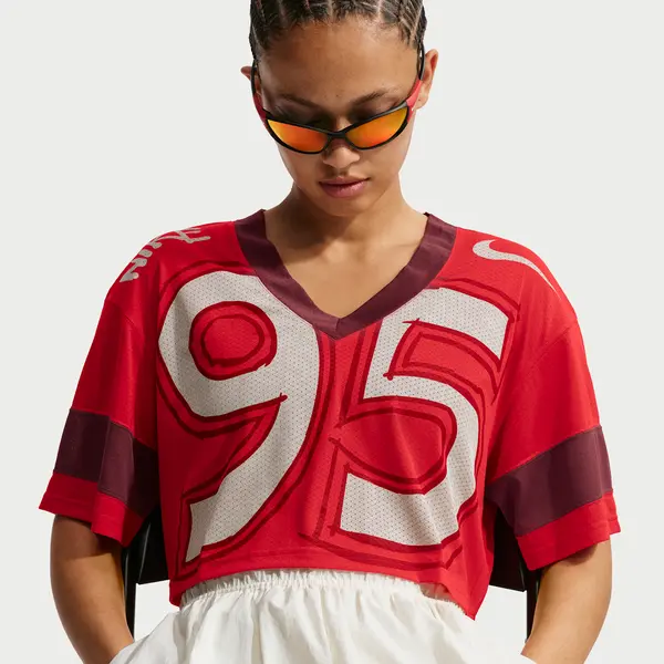Nike Sportswear Oversized Cropped Jersey - Red