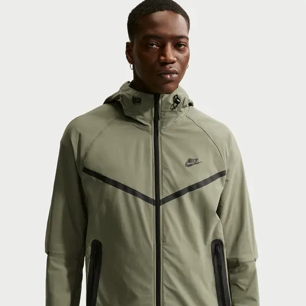 Nike Tech Dri-fit Woven Full-zip Windrunner Jacket - Grey