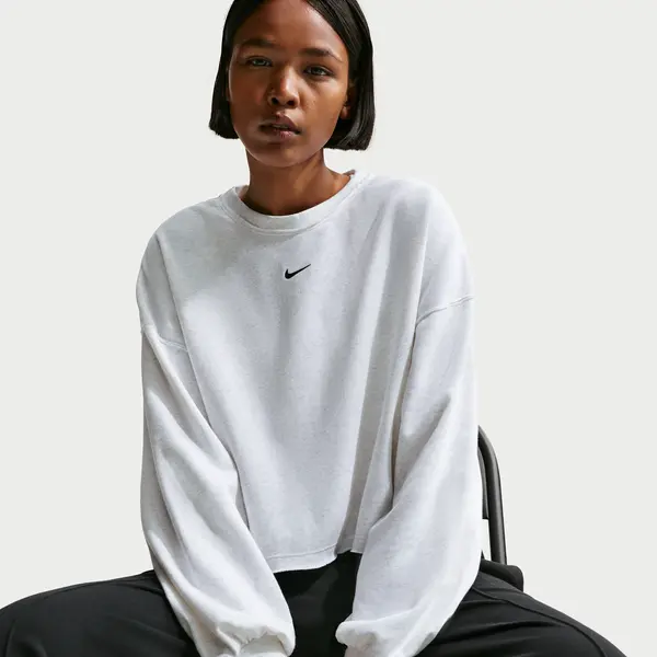 Nike Sportswear Chill Terry Oversized French Terry Crew-neck Sweatshirt - Brown