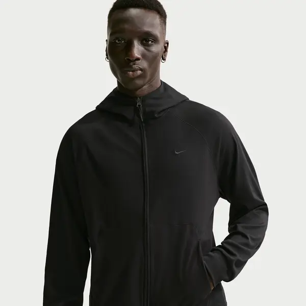 Nike Dri-fit Uv Protection Full-zip Performance Hoodie - Black