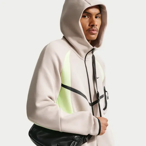 Nike Tech Color-block Full-zip Fleece Windrunner Jacket - Brown